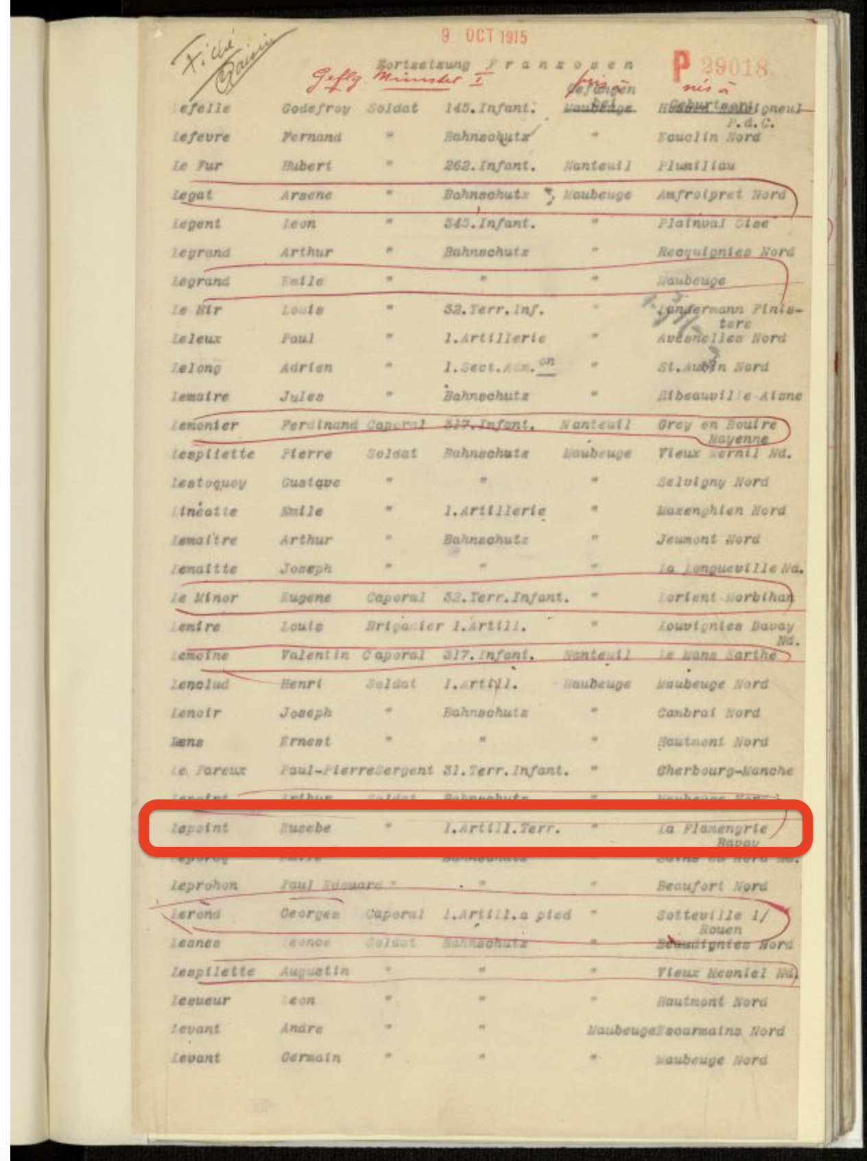 Eusèbe Lepoint: WWI Veteran and POW – My French Lineage